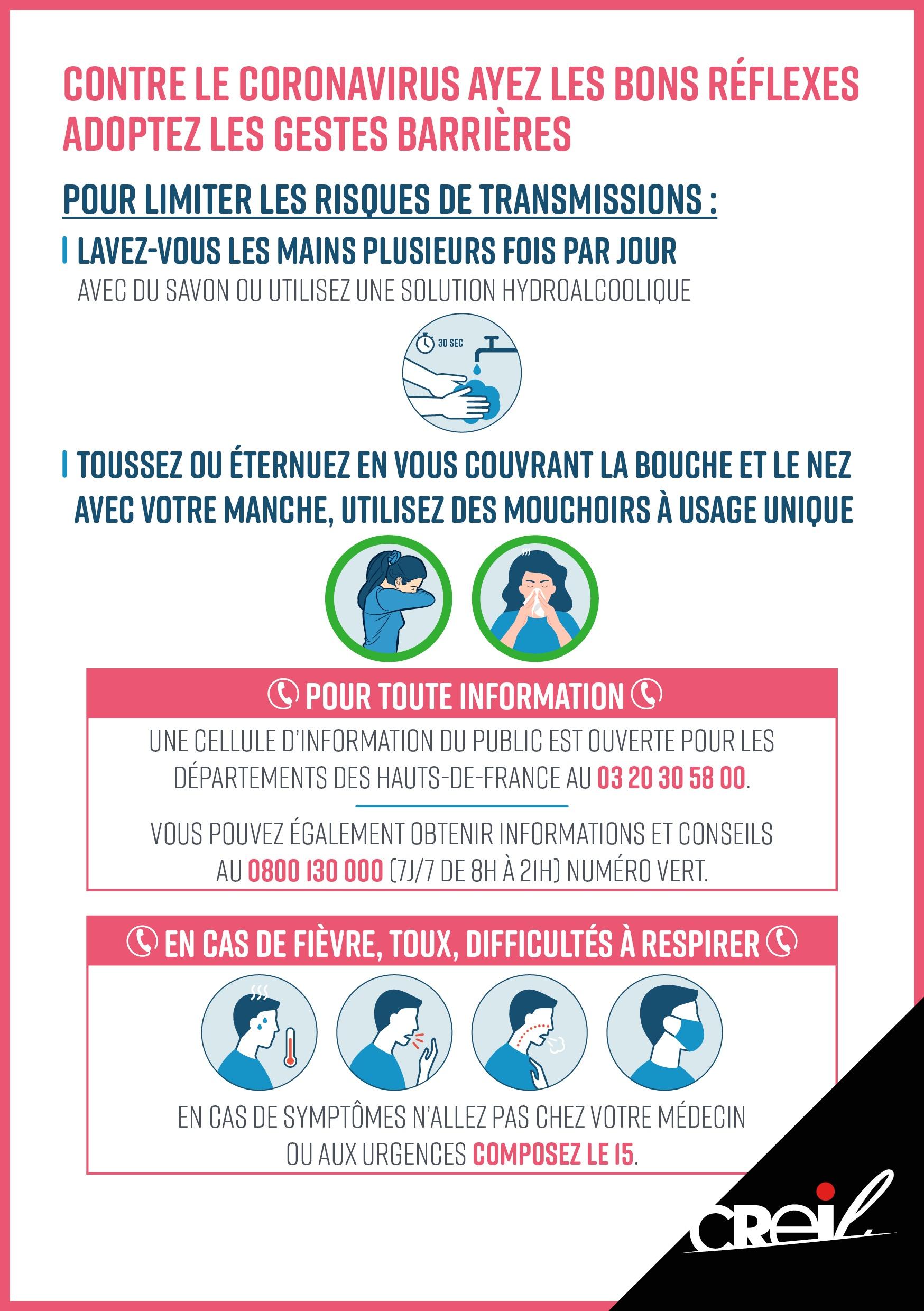 Contre le coronavirus, adoptez les gestes barrières