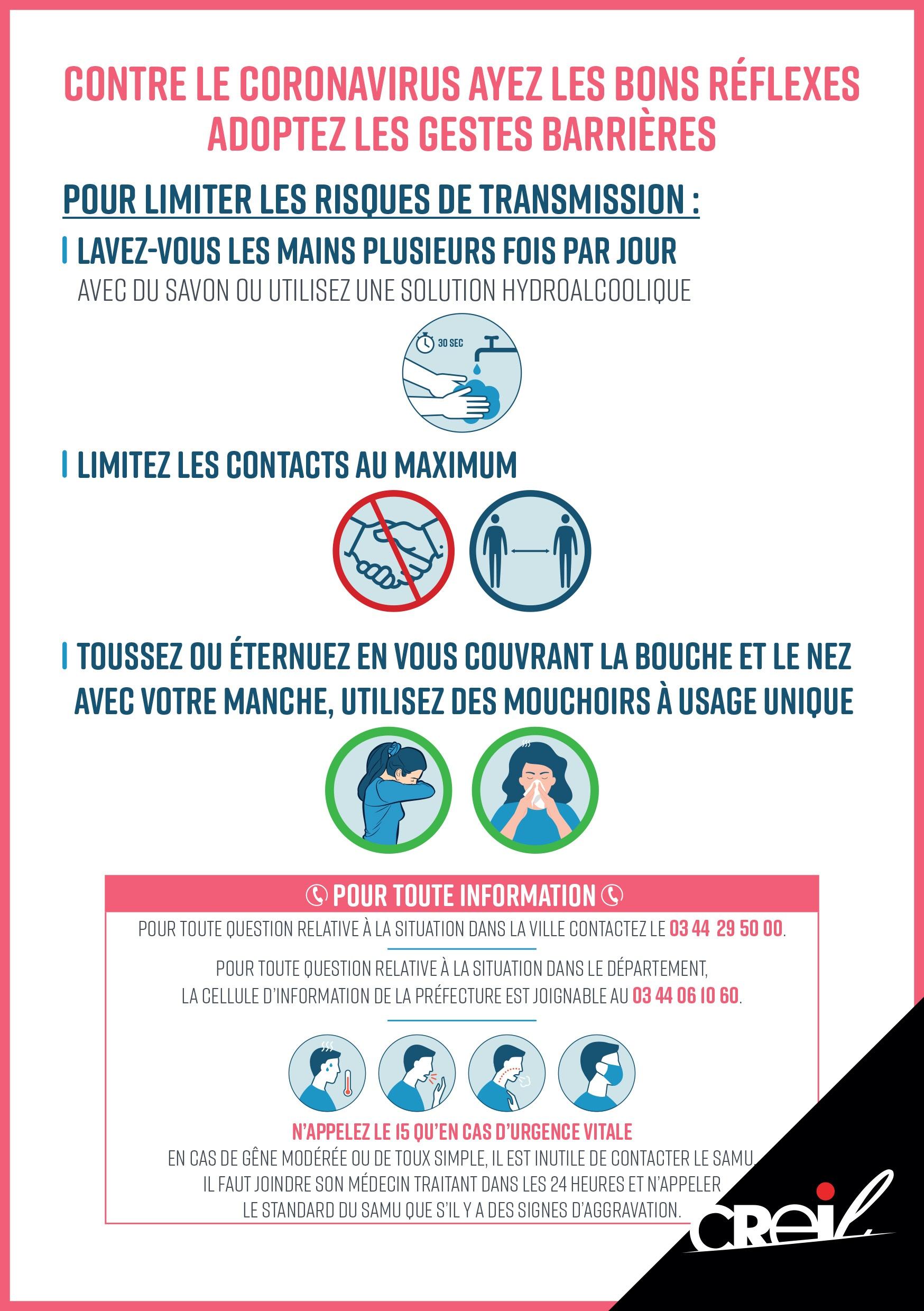 Contre le coronavirus, adoptez les gestes barrières